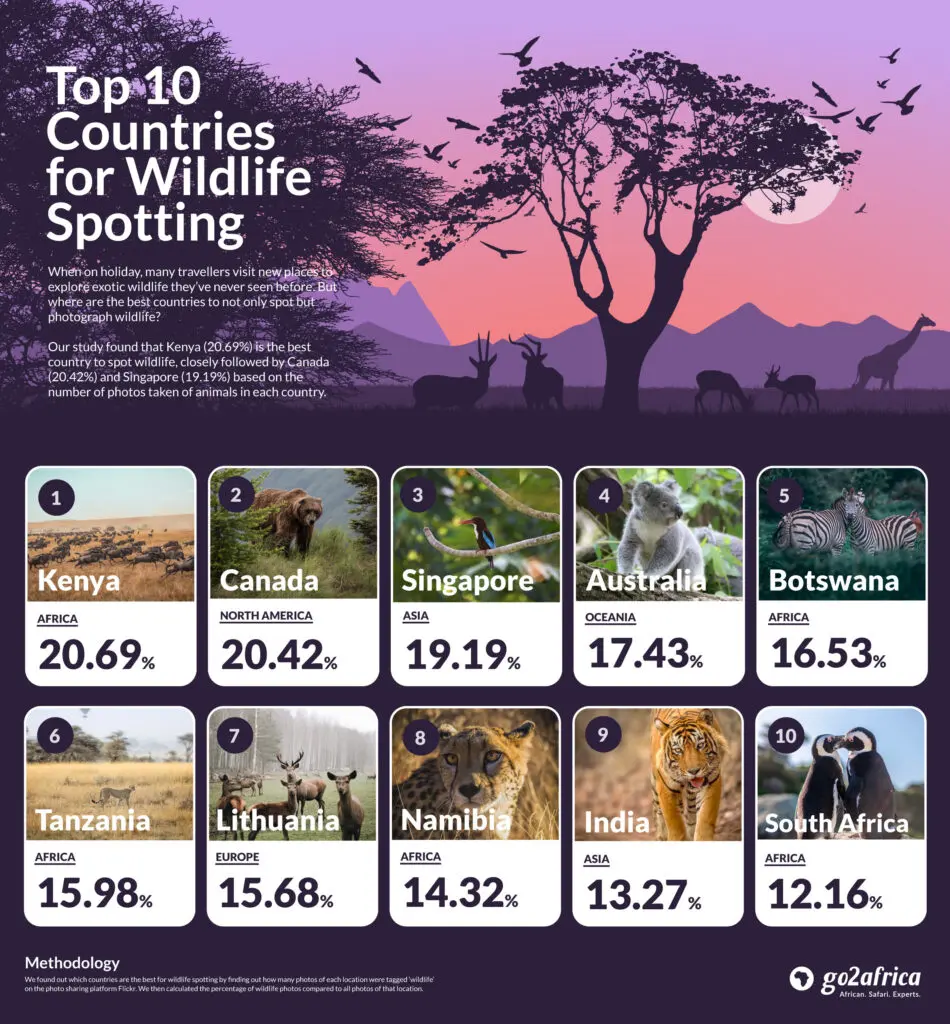 The Best Countries in the World For Wildlife Spotting | Go2Africa